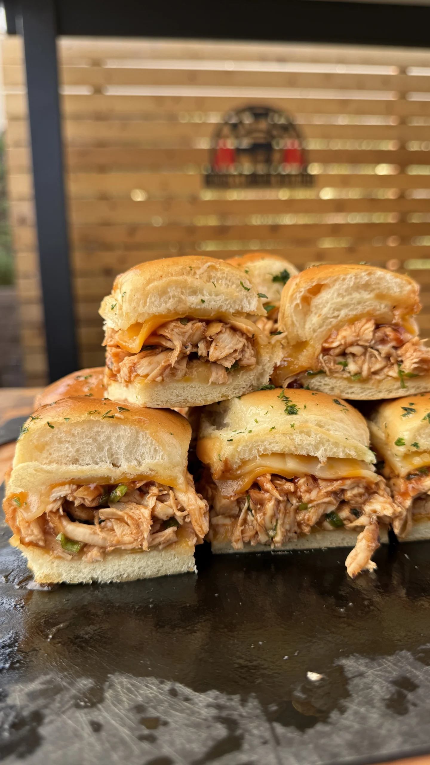 BBQ Chicken Sliders with Hawaiian Rolls and Herb Butter - Cooking With Fire